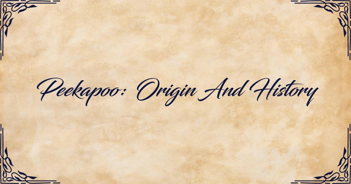 Origin and History of Peekapoo